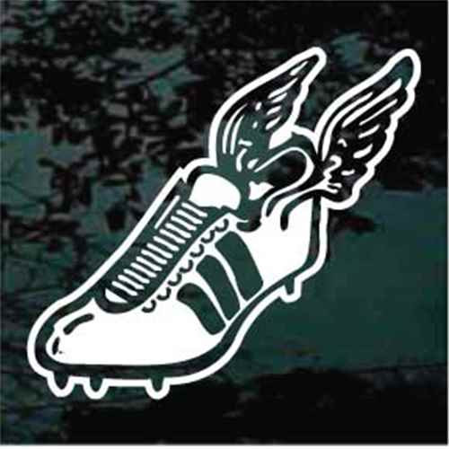 Winged Running Shoe Car Decals & Window Stickers | Decal Junky