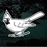 Sitting Cardinal Car Window Decals & Stickers | Decal Junky