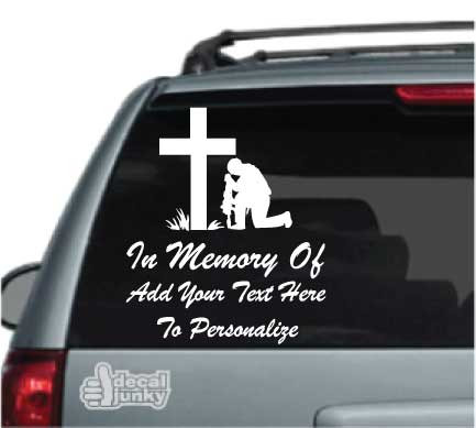 Christian Soldier Memorial Car Window Decals & Stickers | Decal Junky
