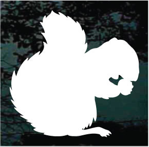 Squirrel Eating Acorn Decals & Window Stickers