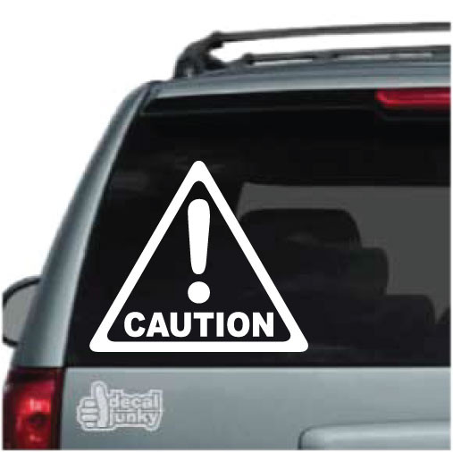 Triangle Caution Sign Decals & Stickers | Decal Junky