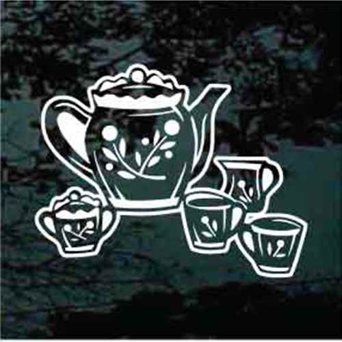 Tea Set Decals Stickers for Cars Trucks Windows