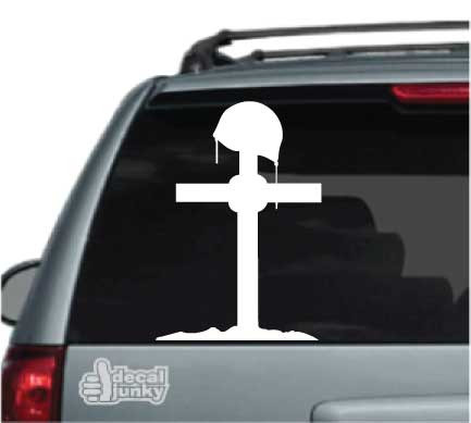 Soldier's Cross Car Window Decals & Stickers | Decal Junky