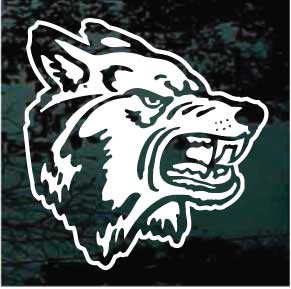 Snarling Wolf Head Car Decals & Window Stickers | Decal Junky