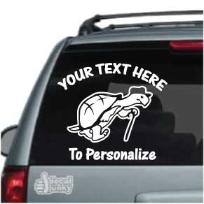 Old Man Turtle Cartoon Car Decals & Window Stickers | Decal Junky