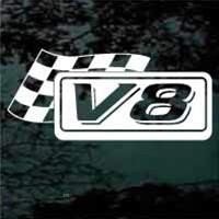 V8 Racing Decals Car Window Stickers - Decal Junky