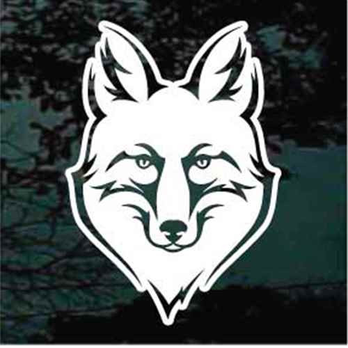 Fox Face Decals & Car Window Stickers | Decal Junky