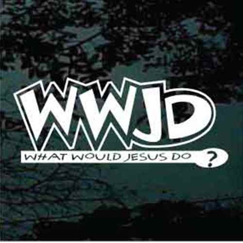 WWJD What Would Jesus Do Car Window Decals & Stickers | Decal Junky