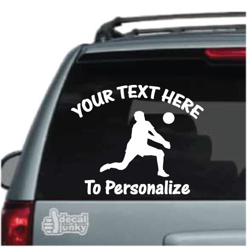Volleyball Player Serving Volleyball Car Decals & Stickers | Decal Junky