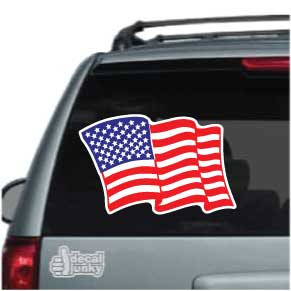 Waving American Flag Decals & Stickers | Decal Junky