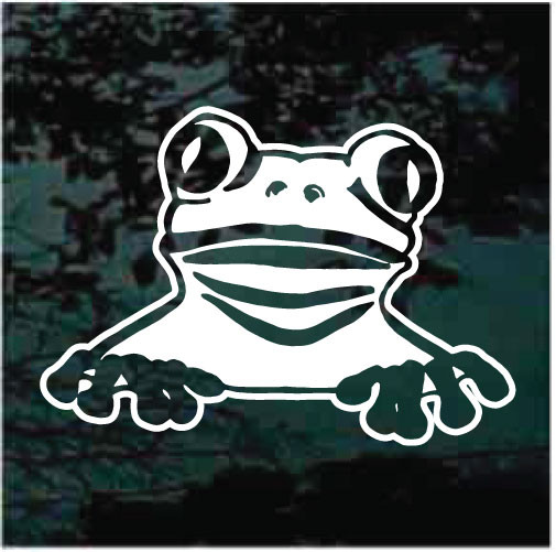 Cute Peeking Frog Decals & Stickers | Decal Junky