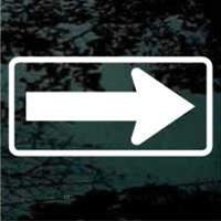 Directional Arrow In Border Decals Stickers for Cars Trucks Windows