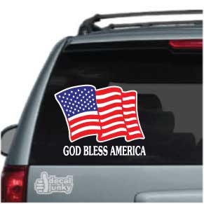 Patriotic American Flag Car Window Decals & Stickers | Decal Junky