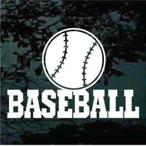 Baseball Design Car Decals & Window Stickers | Decal Junky