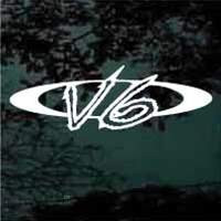 V6 Car Decals Decals Stickers - Decal Junky