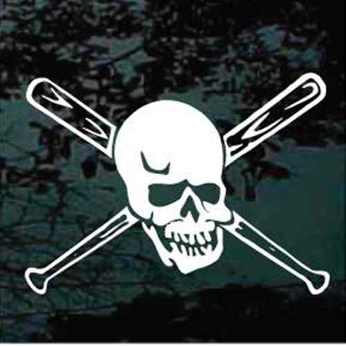 Baseball Bats Skull Car Decals & Window Stickers | Decal Junky