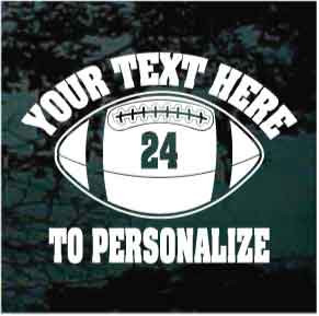 Personalized Football Team Car Decals & Window Stickers | Decal Junky