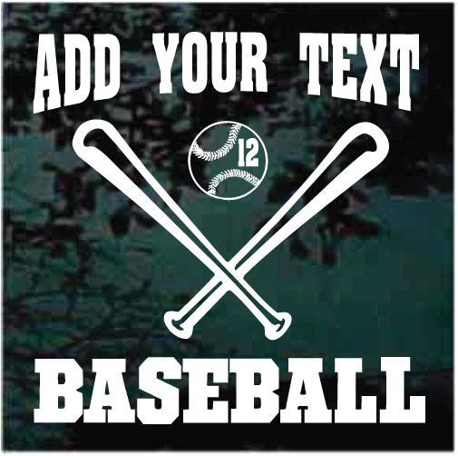 Baseball Team Bats & Ball Car Decals & Window Stickers | Decal Junky