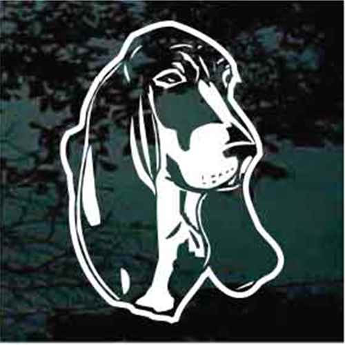 Basset Hound Head Decals & Car Window Stickers | Decal Junky