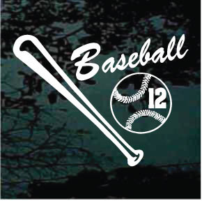 Baseball Bat & Baseball Car Decals & Window Stickers | Decal Junky