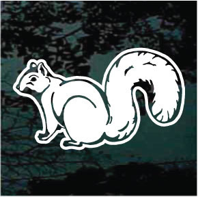 Solid Cut Out Squirrel Decals & Window Stickers