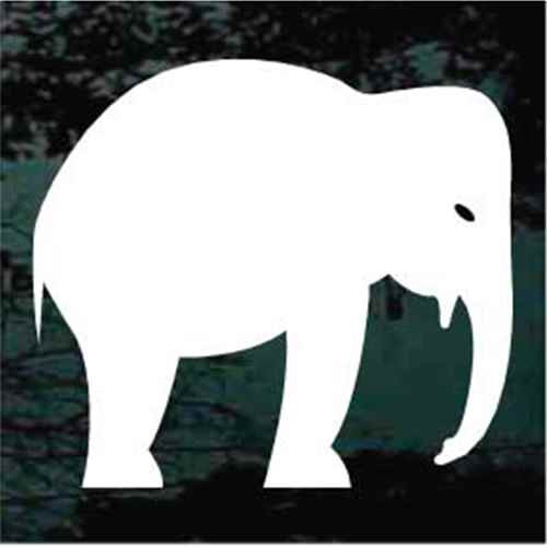 Elephant Standing Silhouette Car Decals & Stickers | Decal Junky