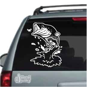 Bass Fish Feeding Decals Stickers for Cars Trucks Windows