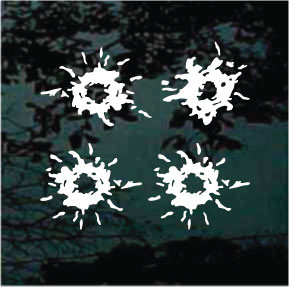 Glass Bullet Hole Decals Stickers for Cars Trucks Windows