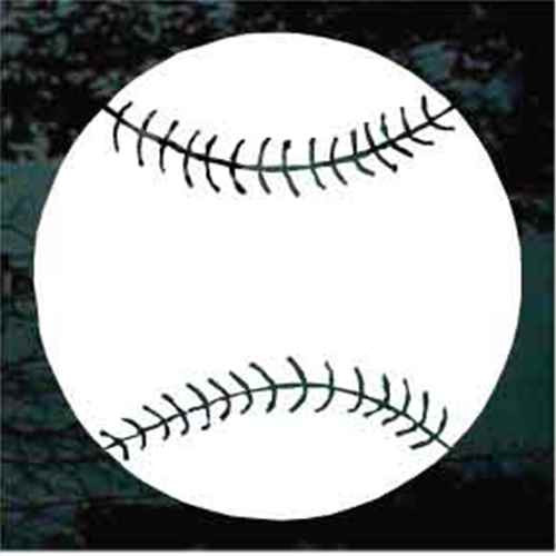 Solid Baseball Car Decals & Window Stickers | Decal Junky