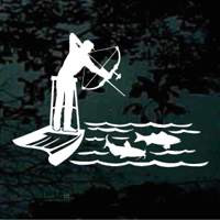 Solid Detailed Bow Fishing Decals & Window Stickers