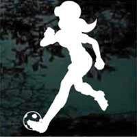 Girl's Soccer Player Decals & Car Window Stickers | Decal Junky