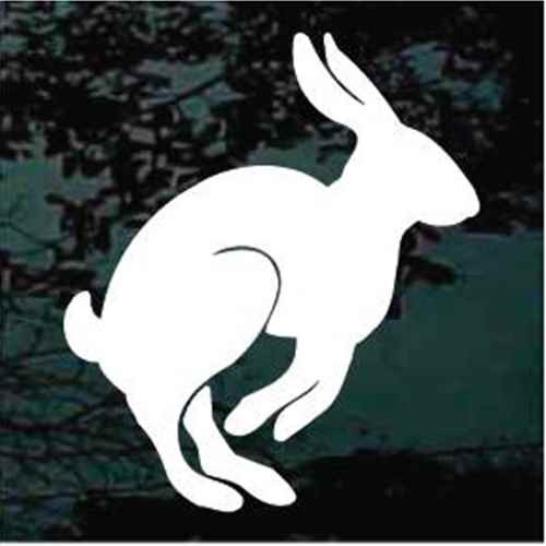 Solid Rabbit Hopping Car Decals & Window Stickers | Decal Junky