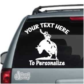 One-Handed Bull Rider Car Decals & Window Stickers | Decal Junky