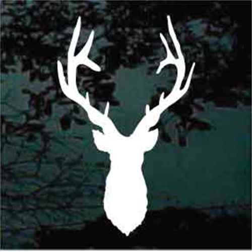 Mule Deer Head Silhouette Car Decals & Stickers | Decal Junky