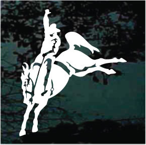 Bucking Bronco Rider Car Decals & Window Stickers | Decal Junky