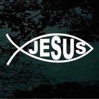 Christian Jesus Fish Symbol Decals & Stickers