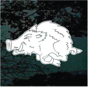 Wild Boar Running Car Decals & Window Stickers | Decal Junky