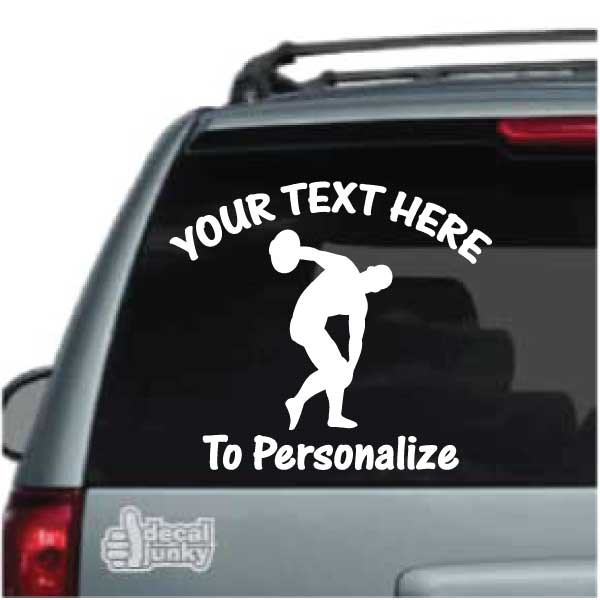 Discus Golf Throwing Competition Car Decals & Stickers | Decal Junky