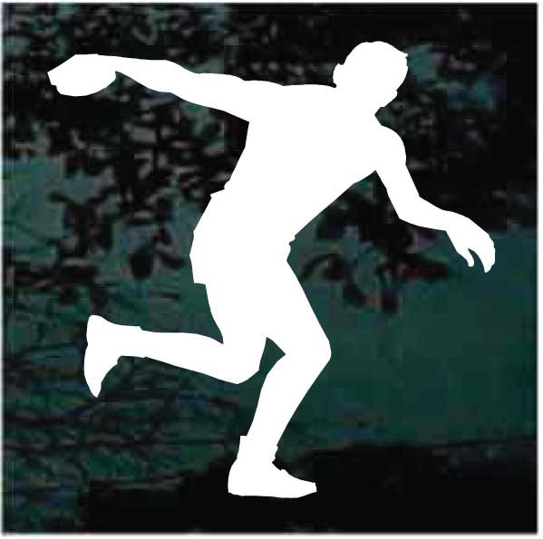 Man Throwing Frisbee Disc Car Decals & Window Stickers | Decal Junky