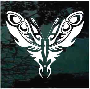 Tribal Moth Butterfly Decal & Window Sticker | Decal Junky