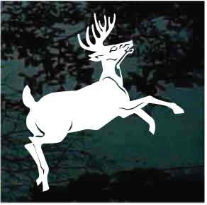 8 Point Deer Jumping Decals & Car Window Stickers | Decal Junky