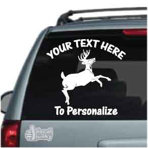 8 Point Deer Jumping Decals & Car Window Stickers | Decal Junky