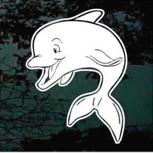 Happy Dolphin Car Decals & Window Stickers | Decal Junky
