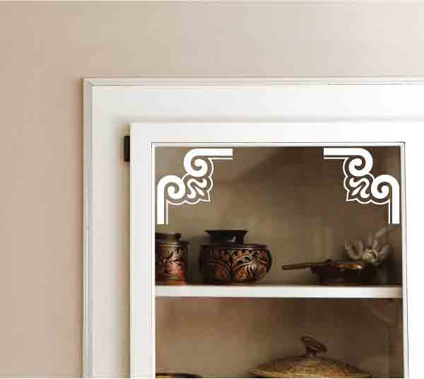 Decorative Fleuron Corner Decals & Stickers | Decal Junky