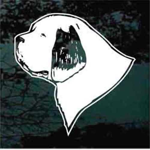 Clumber Spaniel Head Profile Car Window Decals & Stickers | Decal Junky