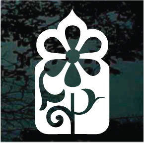 Floral Design Window Decal and Car Sticker Design 04