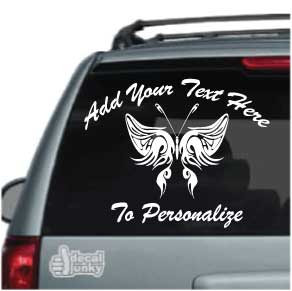 Fancy Tribal Butterfly Ornament Decal & Window Sticker | Decal Junky