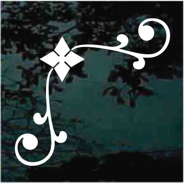 Decorative Swirl Corner Decals & Stickers | Decal Junky