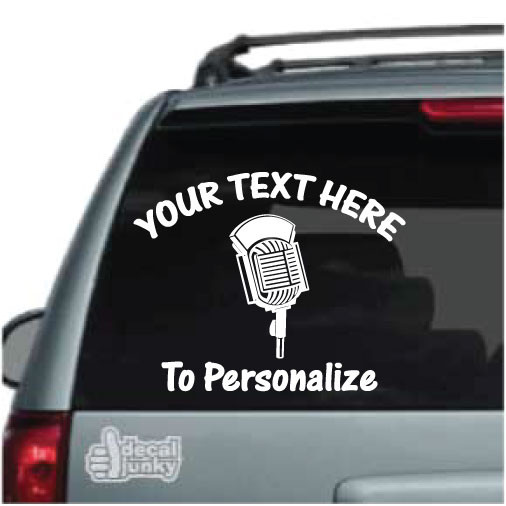 Vintage Microphone Car Decals & Stickers | Decal Junky