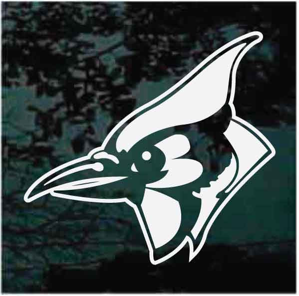 Blue Jay Head Mascot Decals & Car Window Stickers | Decal Junky